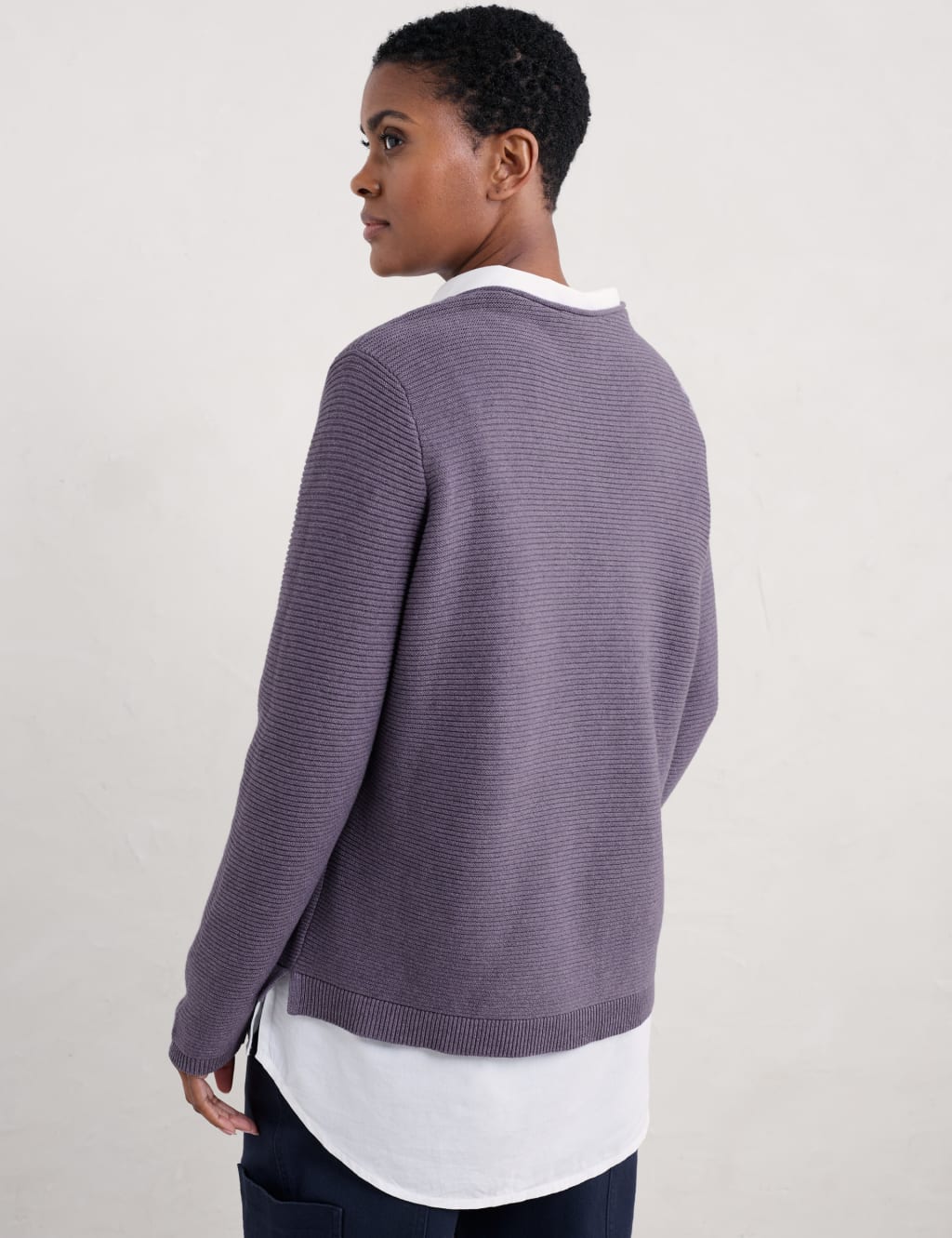 Pure Cotton Textured Crew Neck Jumper | Seasalt Cornwall | M&S