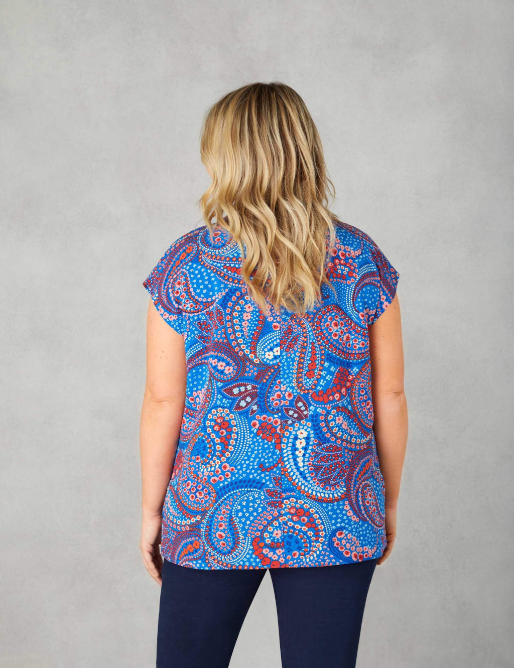 Paisley Print Pleat Front Top | Live Unlimited London | M&S