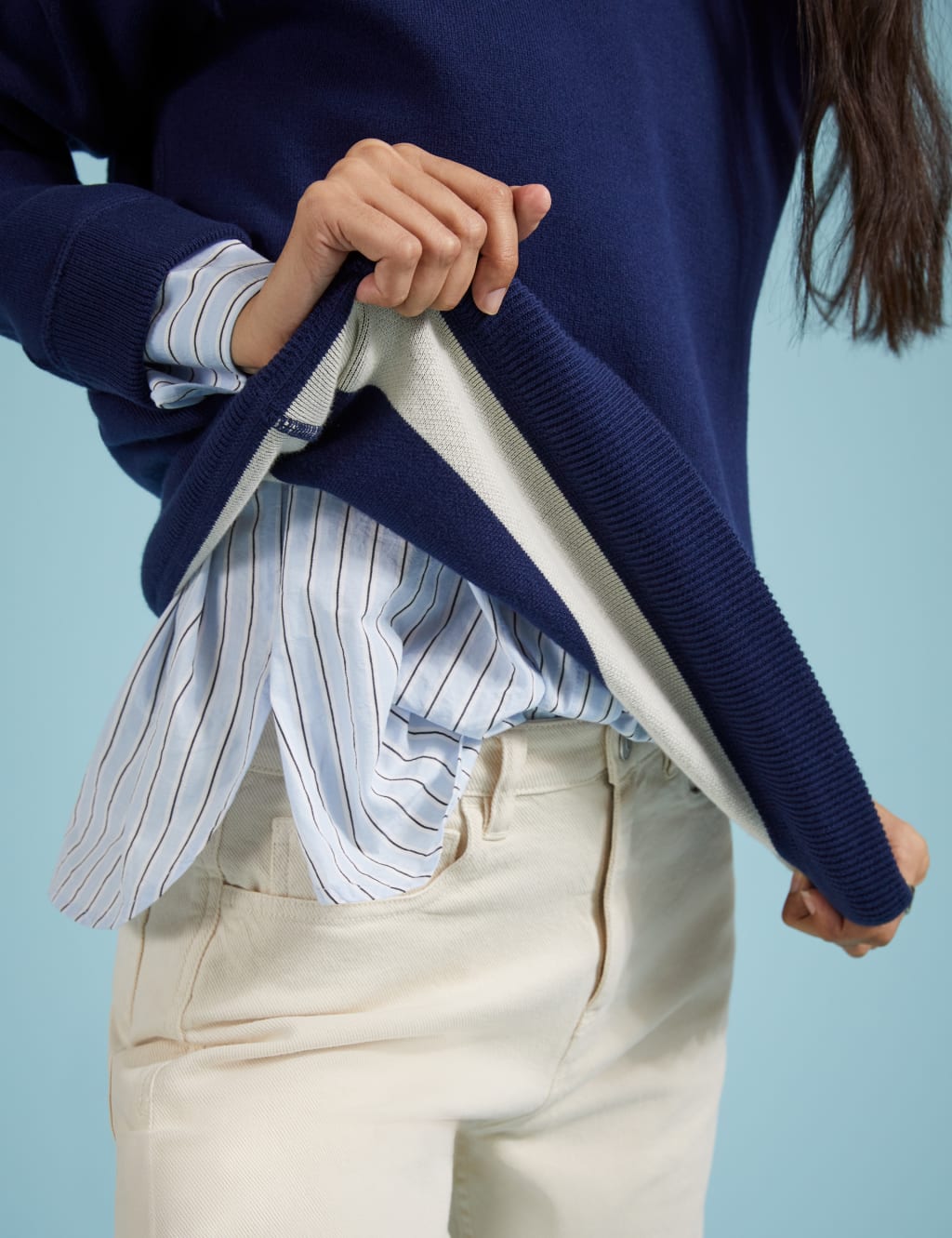 Pure Cotton Reversible Relaxed Jumper | BAUKJEN | M&S
