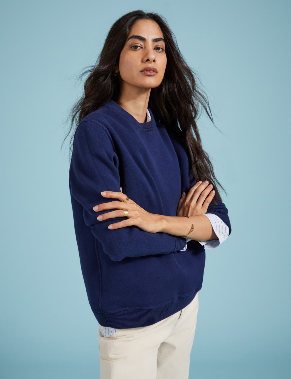 Pure Cotton Reversible Relaxed Jumper | BAUKJEN | M&S