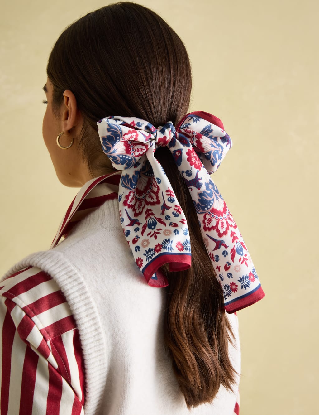 Pure Silk Floral Printed Scarf | Joules | M&S