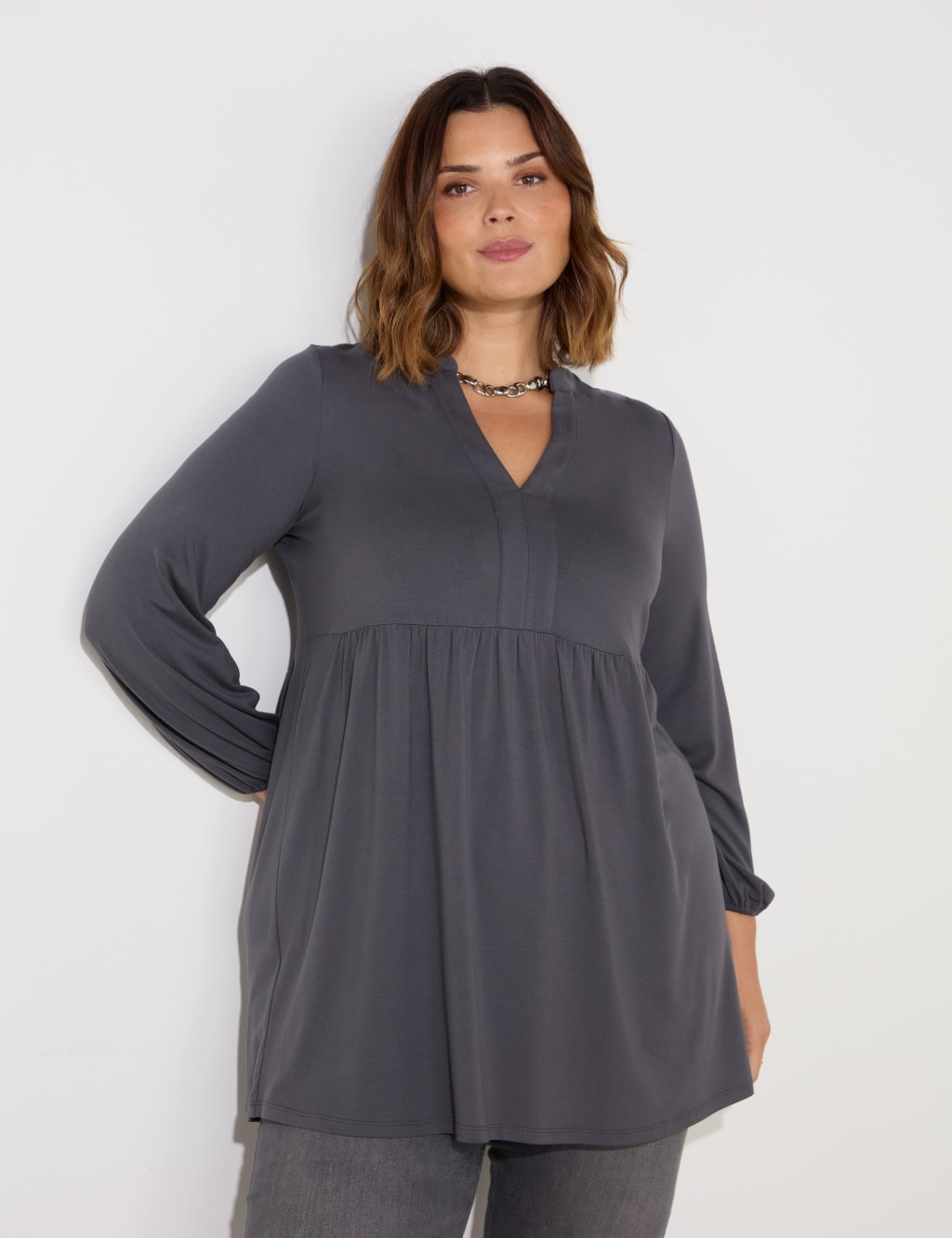 Jersey Nehru Tunic | Live Unlimited London | M&S