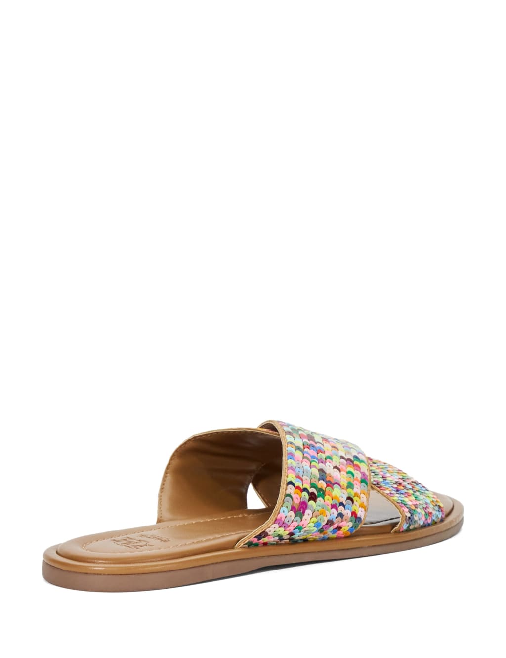 Sequin Crossover Flat Sliders | Dune London | M&S
