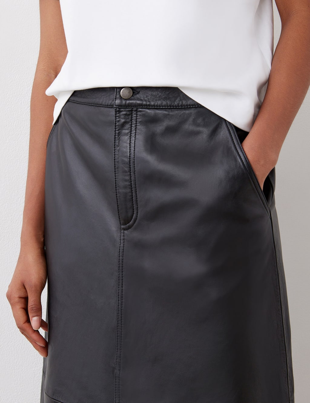 Leather Midi Pencil Skirt by Finery London at M&S
