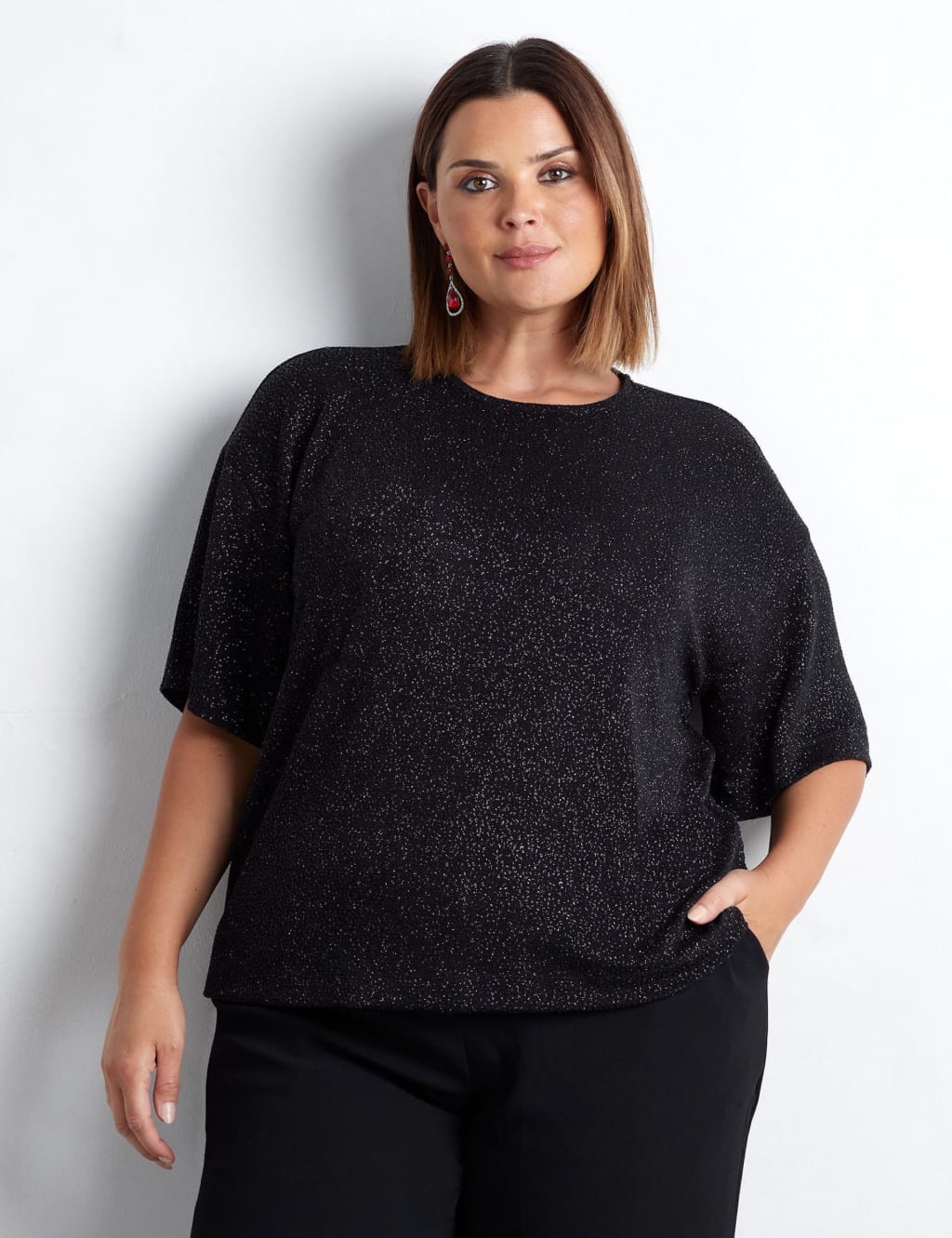 Jersey Sparkly T-Shirt | Live Unlimited London | M&S