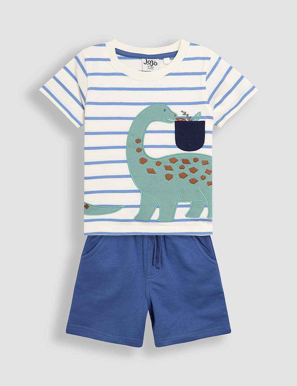 2pc Pure Cotton Dino T-Shirt & Shorts Set (6 Mths - 5 Yrs) | JoJo Maman Bébé | M&S