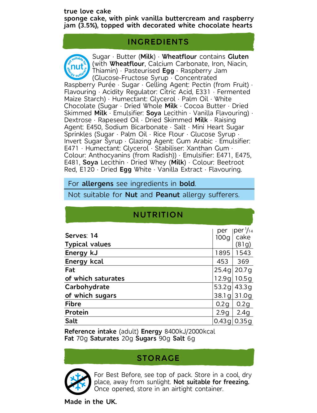 True Love Cake (Serves 14) | M&S