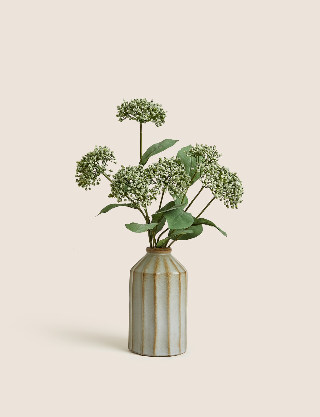 Artificial Cow Parsley in Ceramic Vase | Moss & Sweetpea | M&S
