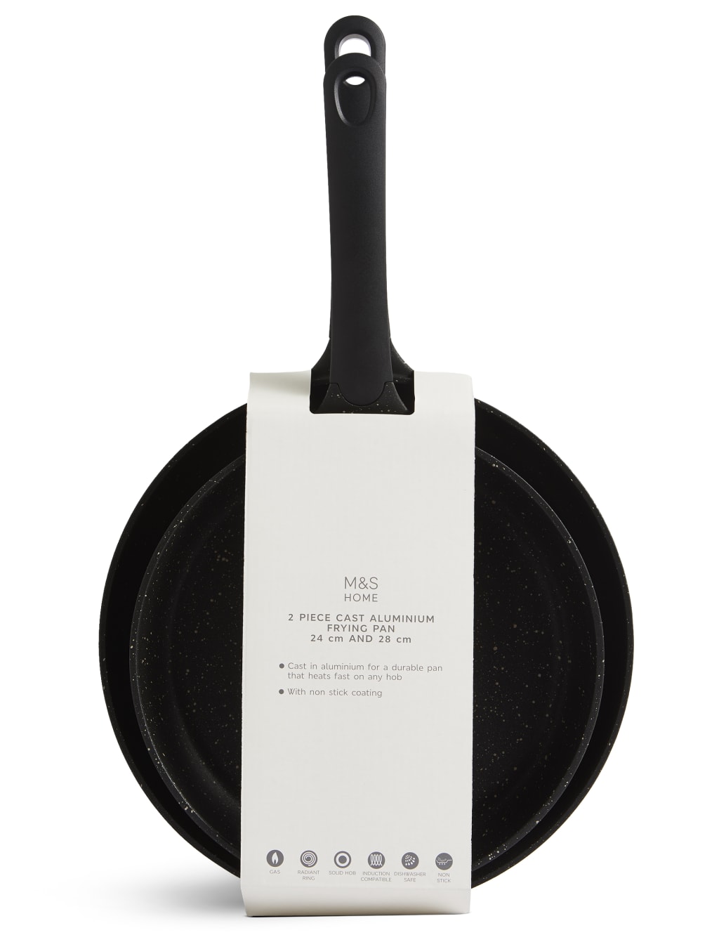 Set of 2 Cast Aluminium Frying Pans | M&S IE