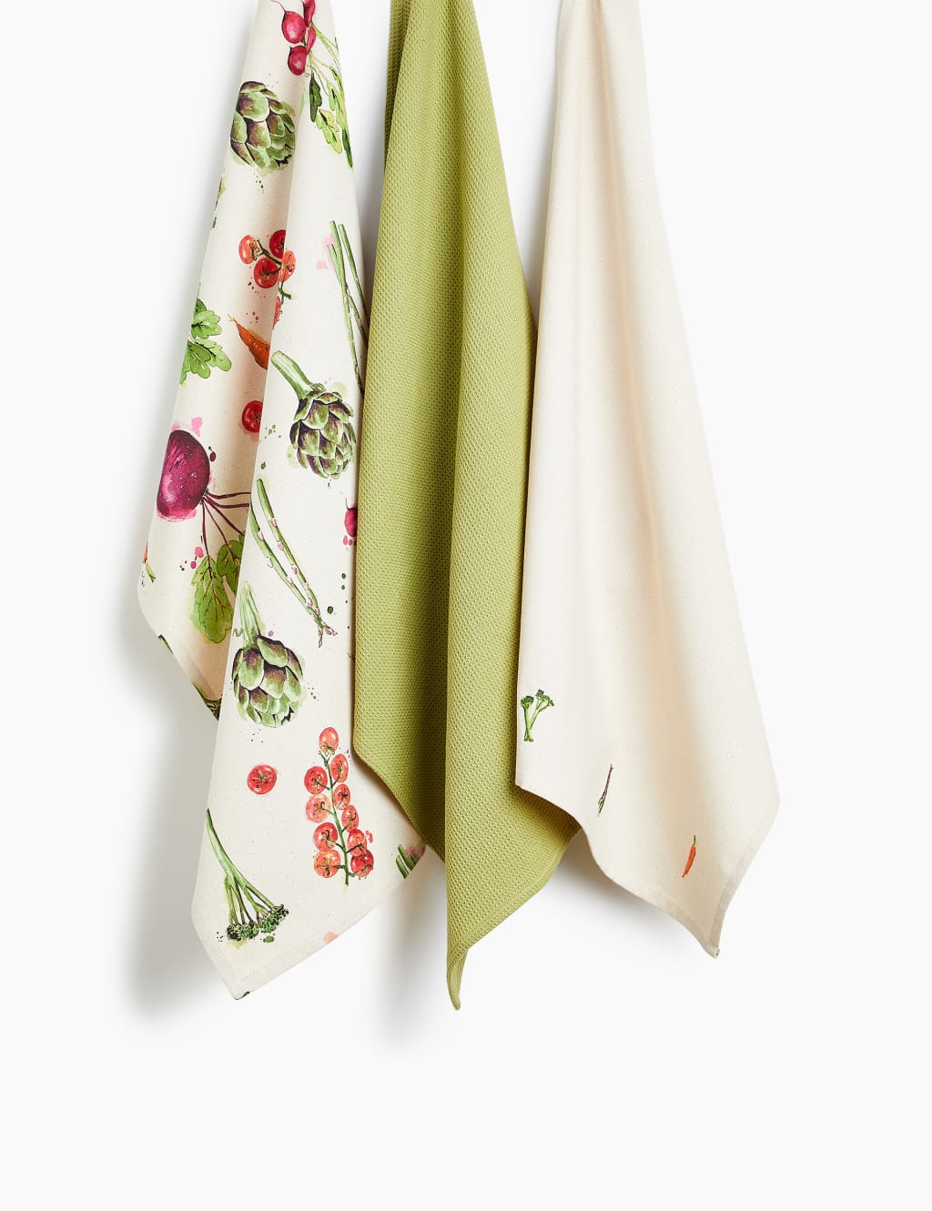 Set of 3 Patterned Tea Towels | M&S