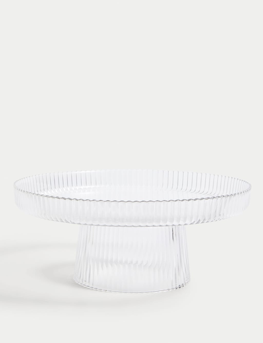 Glass Ribbed Cake Stand | M&S Collection | M&S