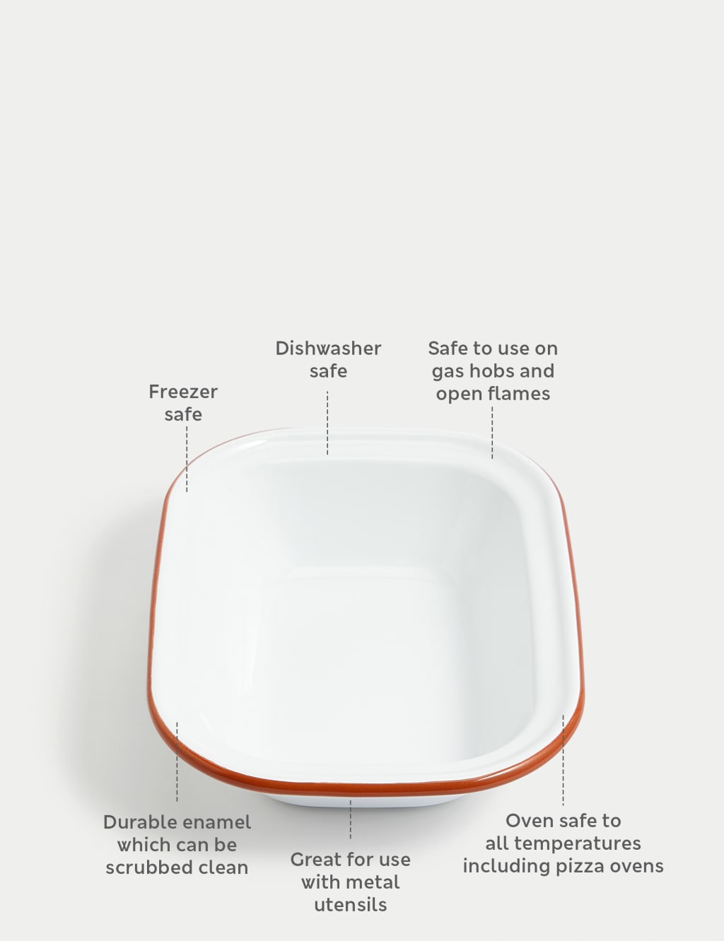Enamel 24cm Pie Dish | M&S Collection | M&S