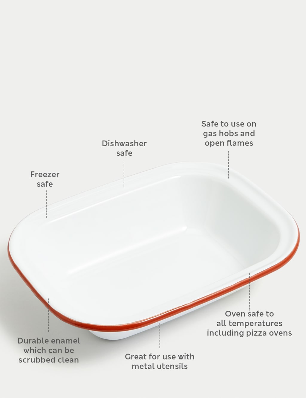 Enamel 28cm Pie Dish | M&S Collection | M&S