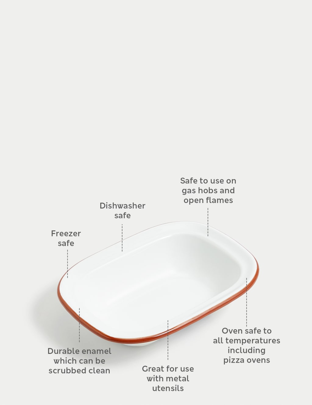 Enamel 20cm Pie Dish | M&S Collection | M&S