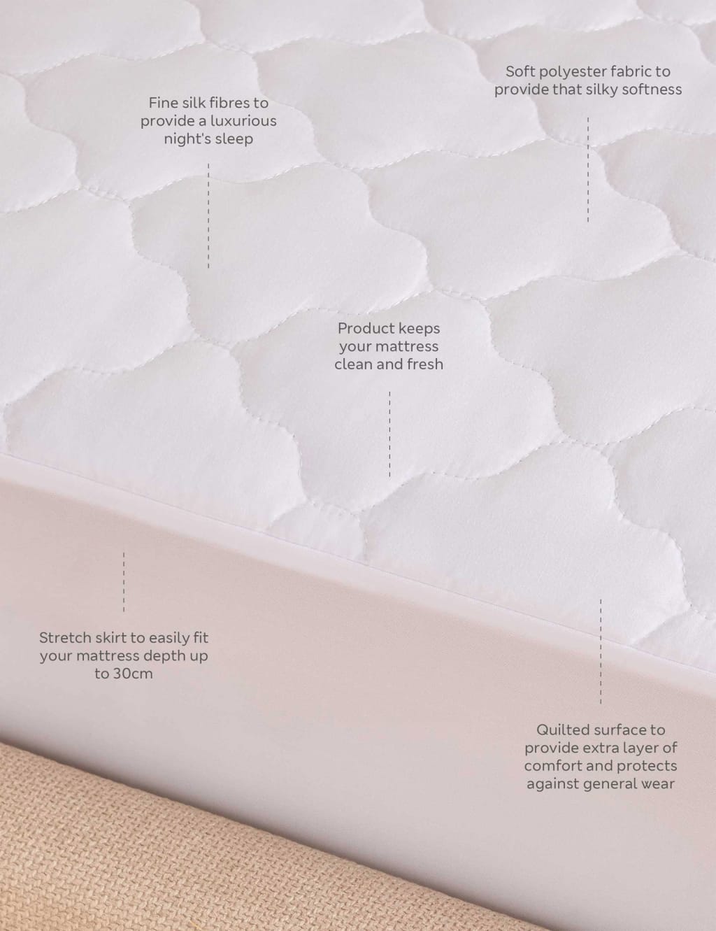 Touch of Silk Mattress Protector | M&S Collection | M&S