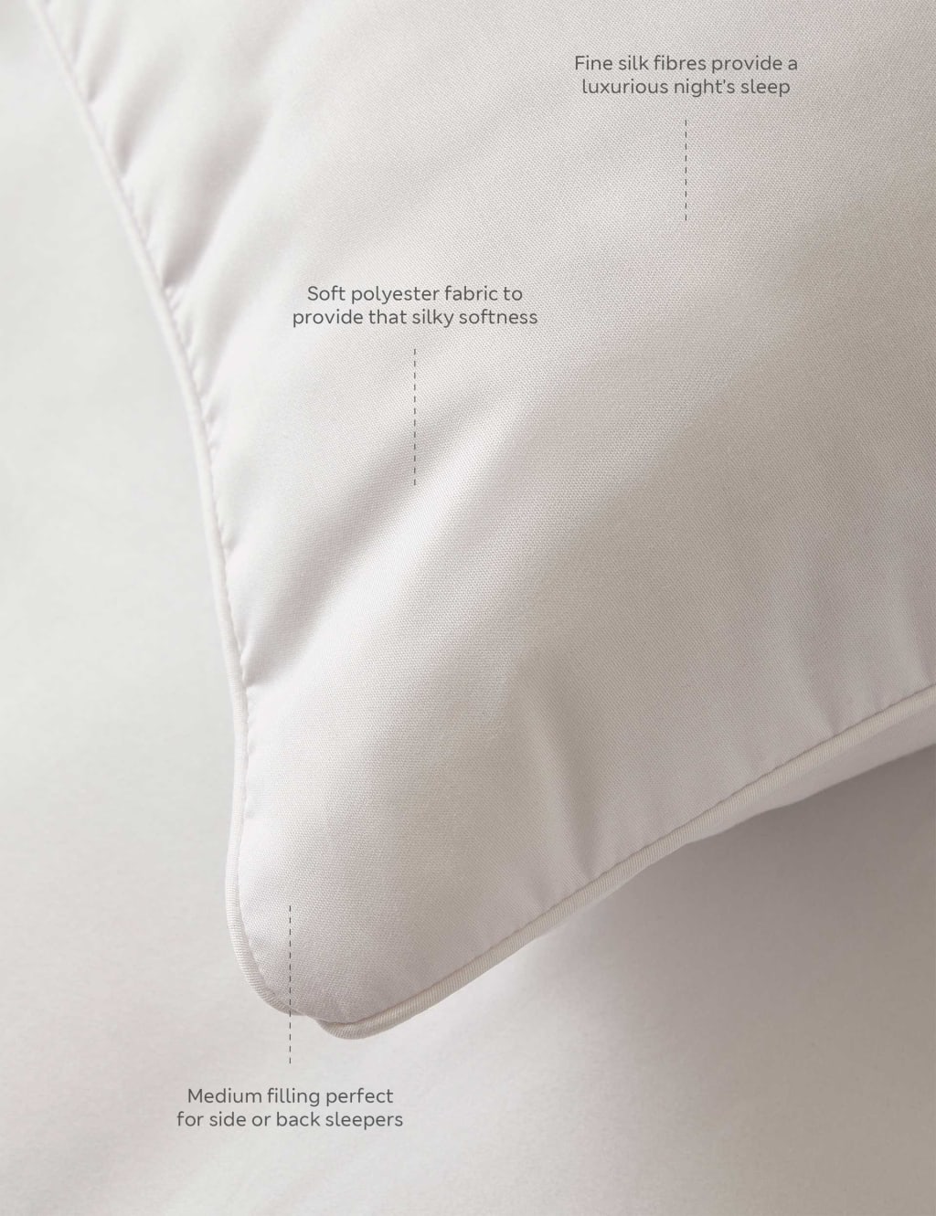 2pk Touch of Silk Medium Pillows | M&S Collection | M&S