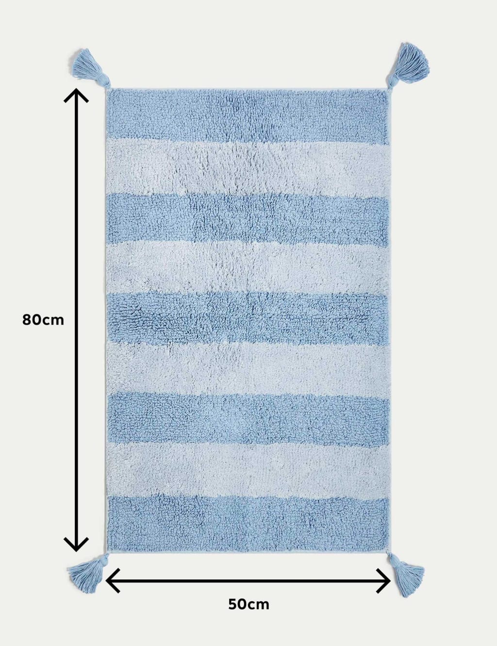 Pure Cotton Striped Bath Mat | M&S Collection | M&S