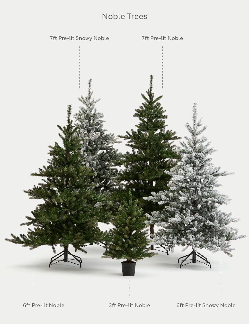Artificial noble christmas trees sale store