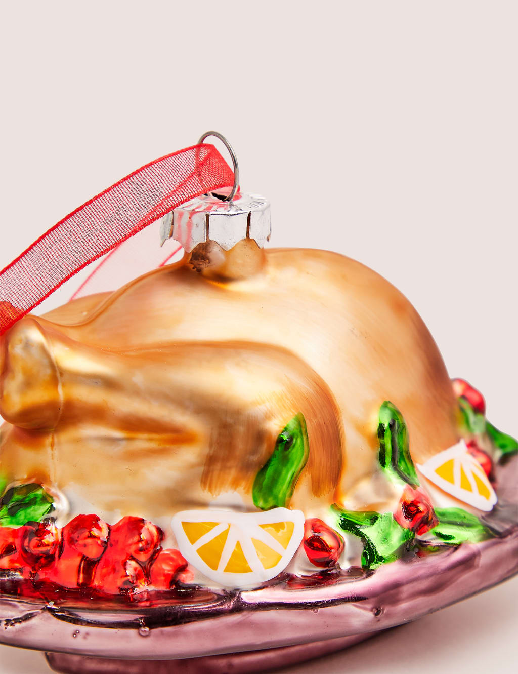 Glass Christmas Turkey Decoration | M&S