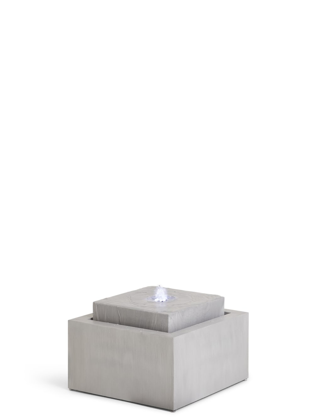 Zinc Lit Cube Water Feature | M&S IE