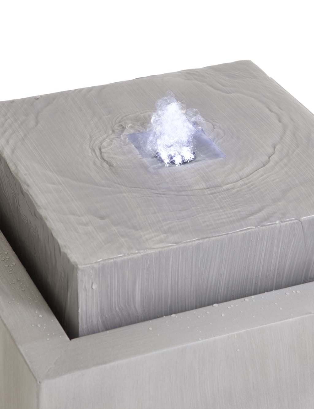 Zinc Lit Cube Water Feature | M&S IE
