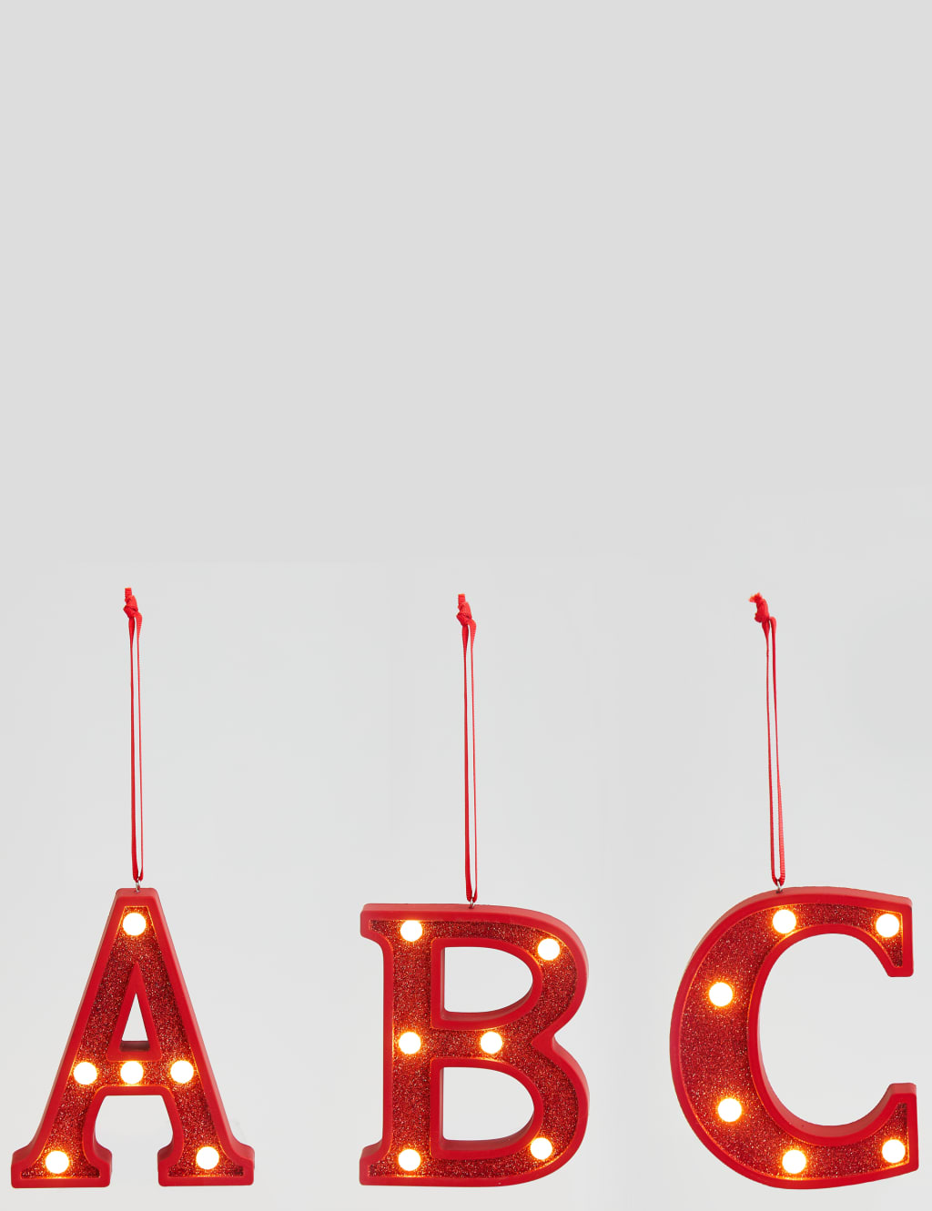 Red Hanging Light Up Alphabet Letter | M&S IE