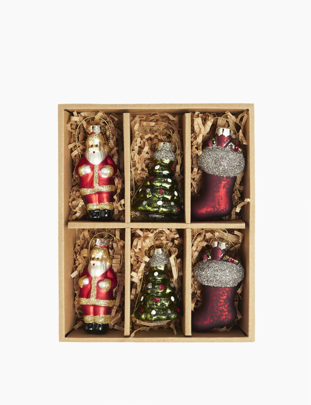 6 Pack Traditional Tree Decorations | M&S IE