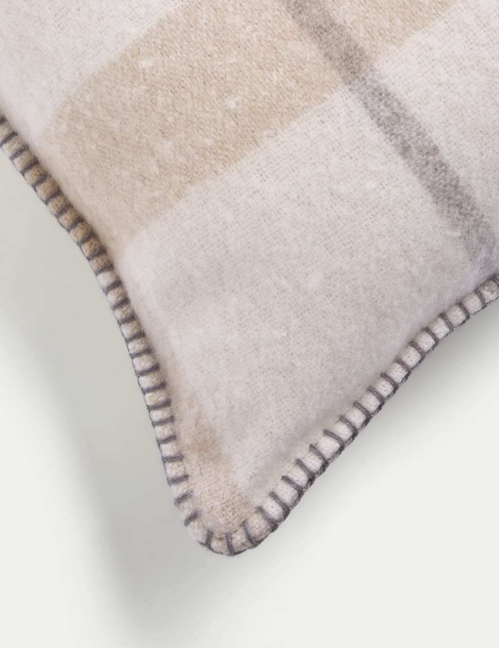 Faux Mohair Checked Cushion | M&S Collection | M&S