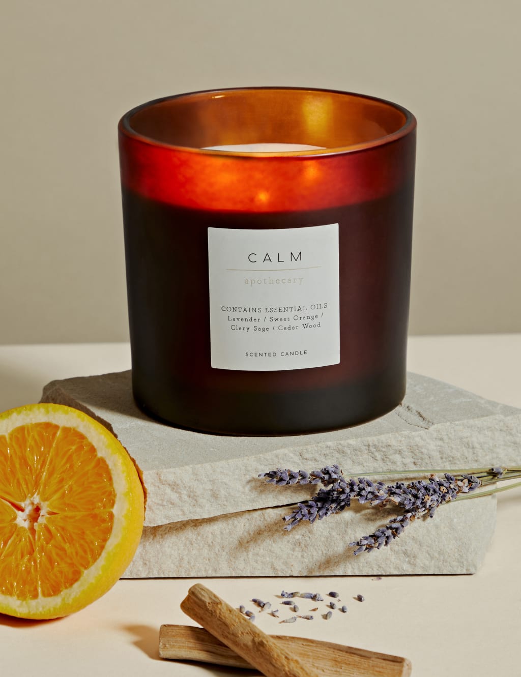Calm 3 Wick Candle | Apothecary | M&S