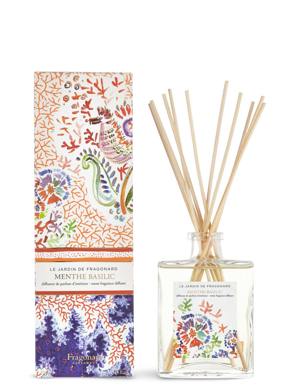 Menthe Basilic Diffuser 200ml | Fragonard | M&S