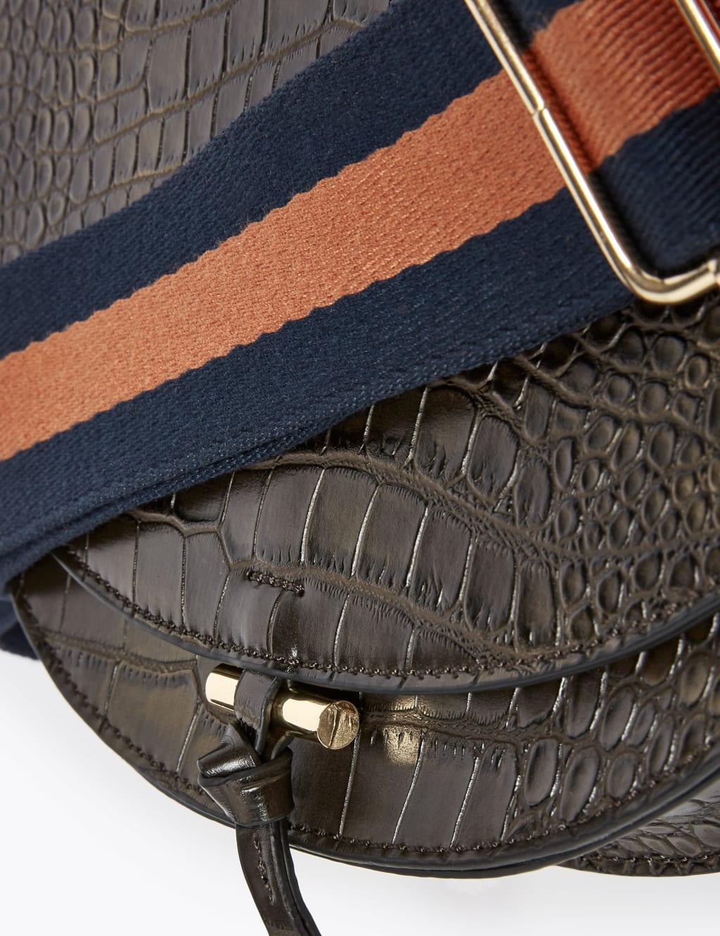 Croc Effect Saddle Cross Body Bag | M&S Collection | M&S