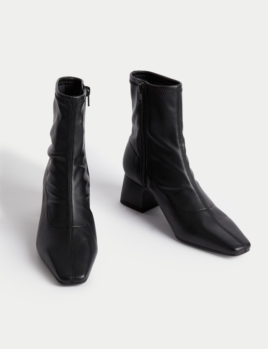 Block Heel Chisel Toe Ankle Boots | M&S Collection | M&S
