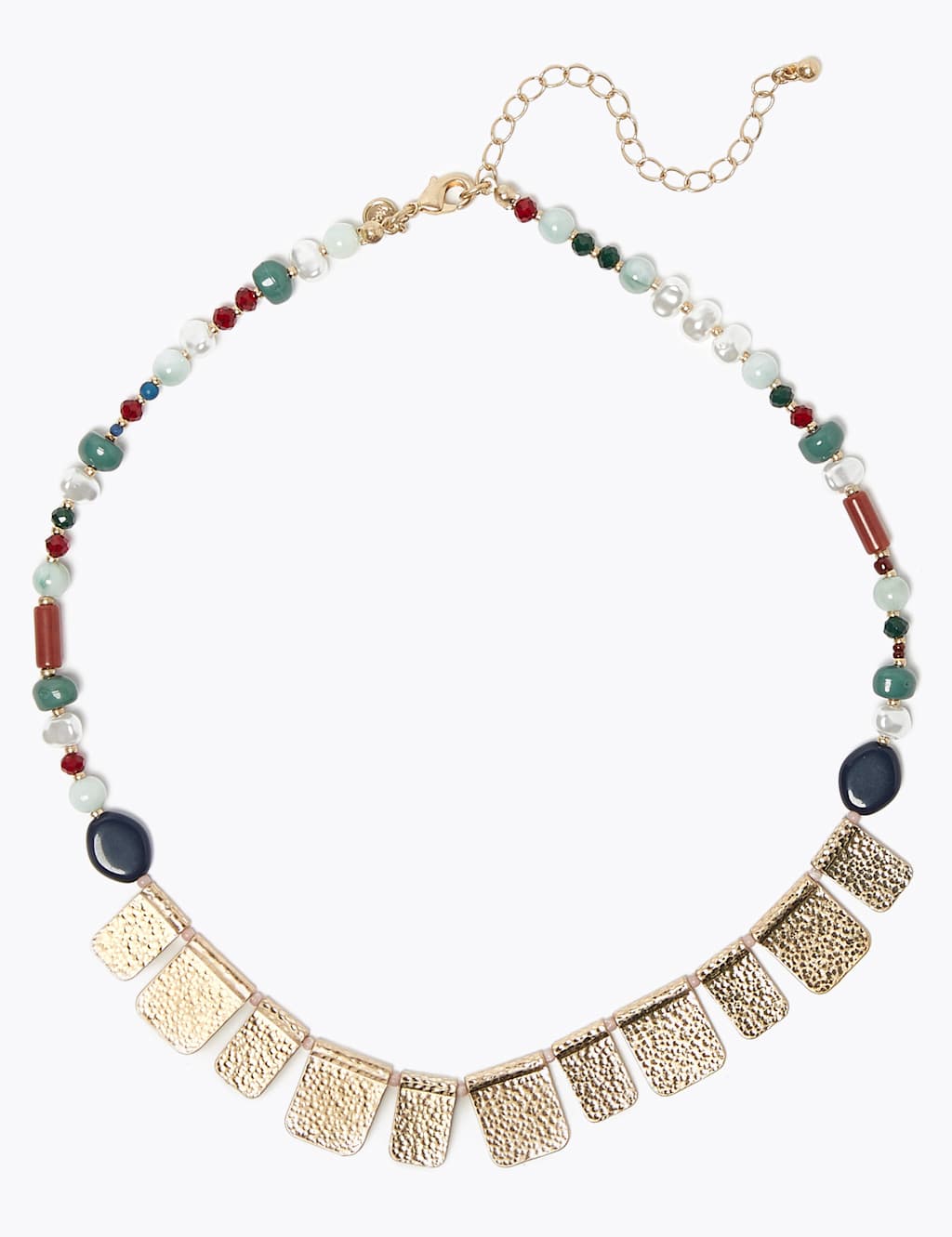 Mini Bead Fan Necklace | M&S Collection | M&S IE