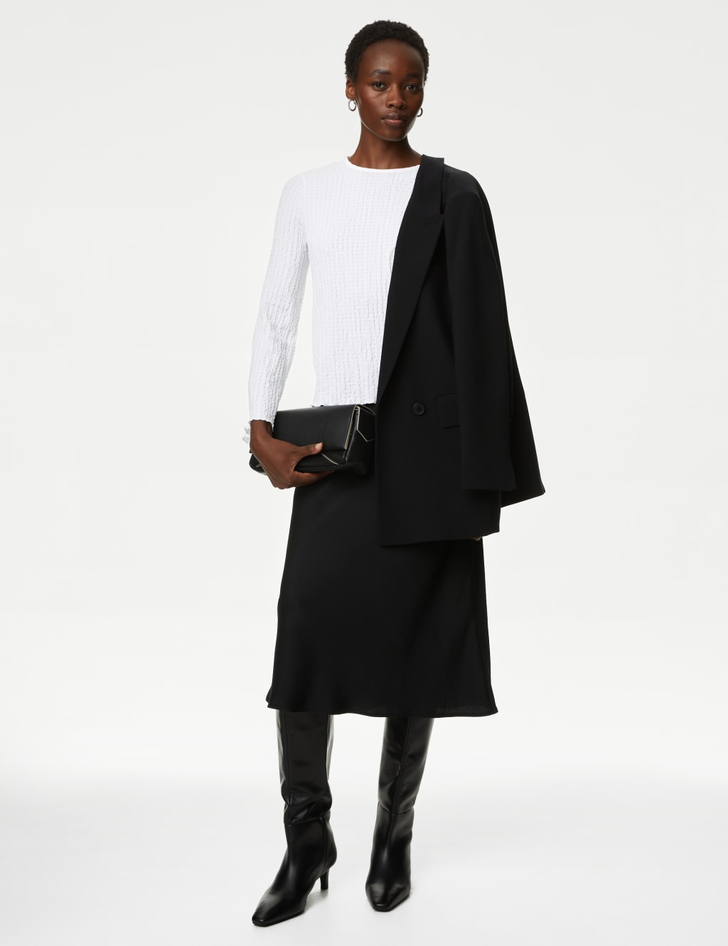 Textured Fitted Top | M&S Collection | M&S