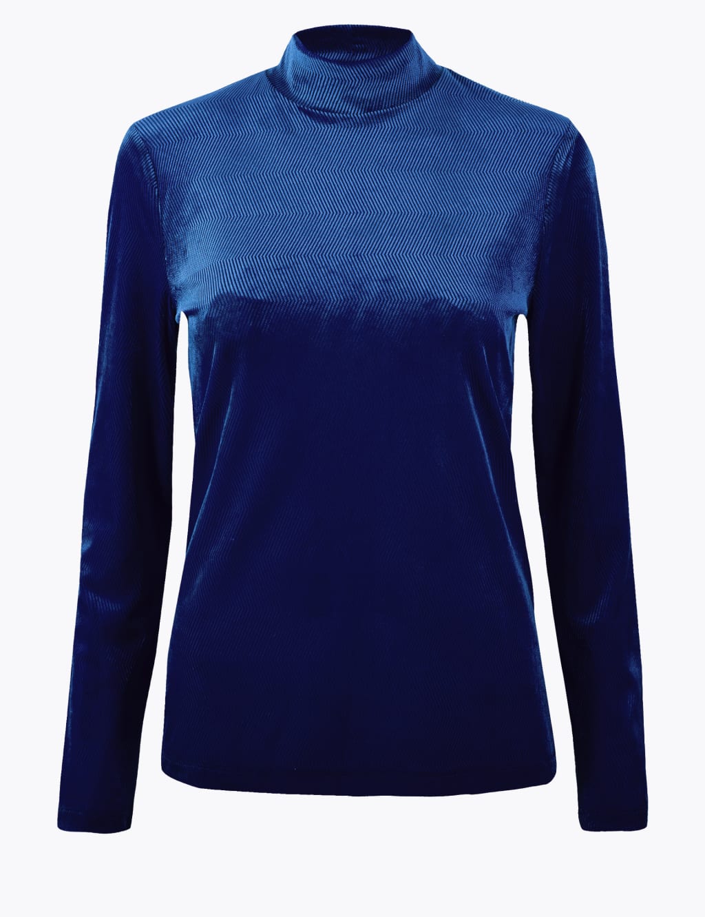 Chevron Fitted Long Sleeve Top | M&S Collection | M&S