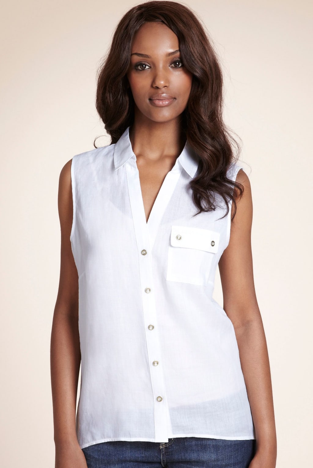Cotton Rich Printed Slim Fit Top | M&S Collection | M&S IE