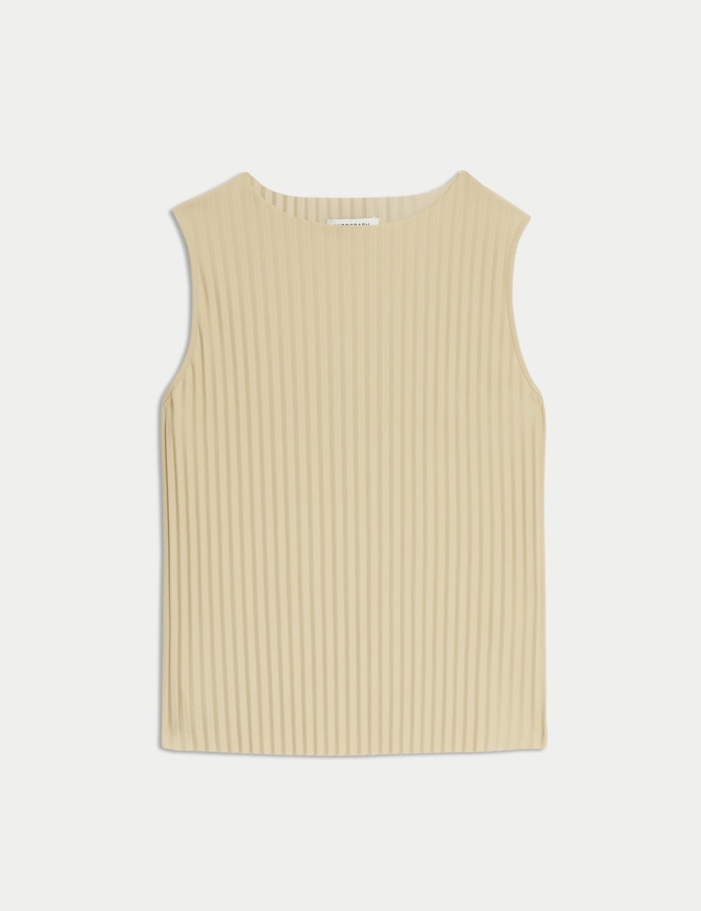 Jersey Plisse Slash Neck Top | Autograph | M&S