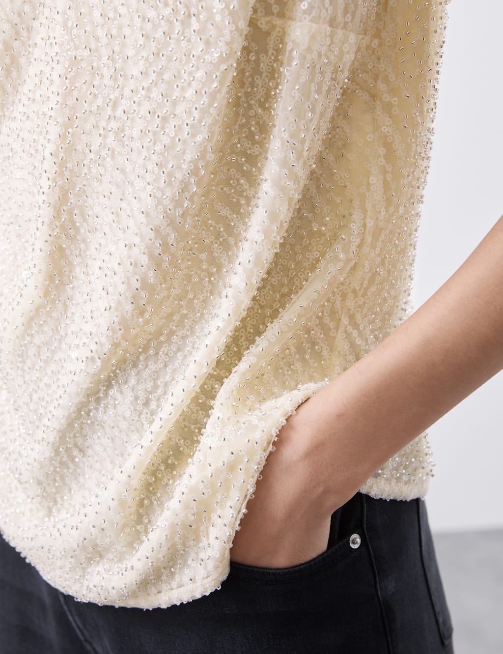 Sequin Beaded Cami Top | Autograph | M&S