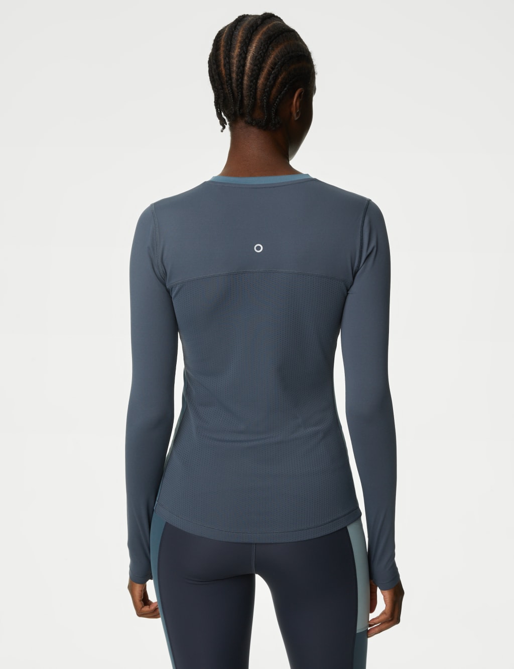 Colour Block Scoop Neck Mesh Back Top | Goodmove | M&S