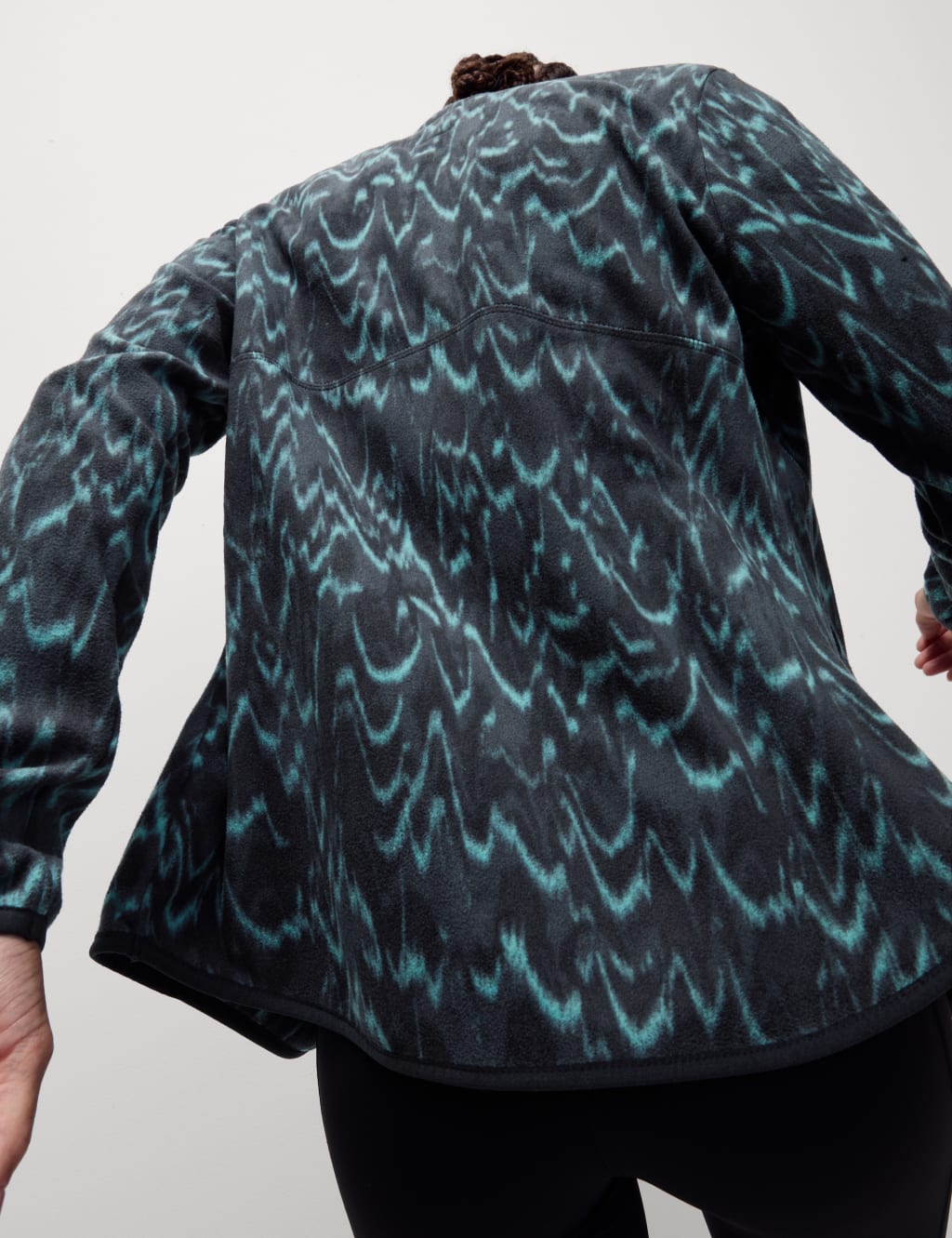 Zip Up Printed Funnel Neck Fleece Jacket | Goodmove | M&S