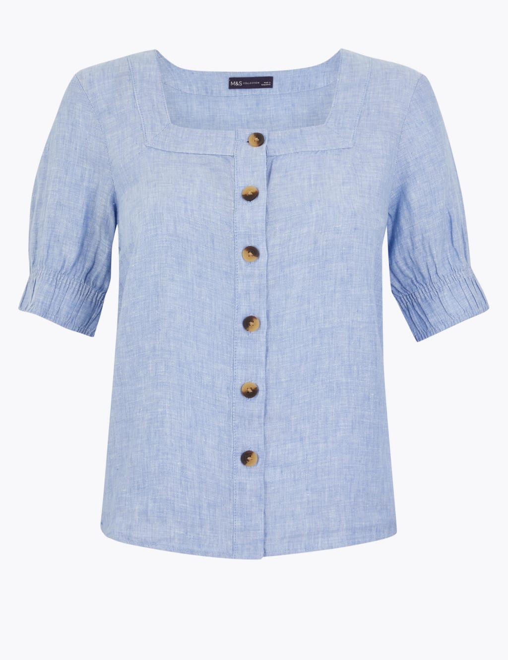 Pure Linen Square Neck Blouse | M&S Collection | M&S