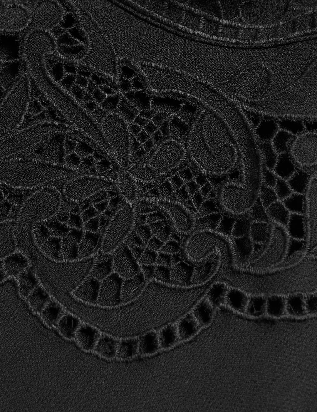 High Neck Lace Insert Long Sleeve Blouse | Per Una | M&S IE