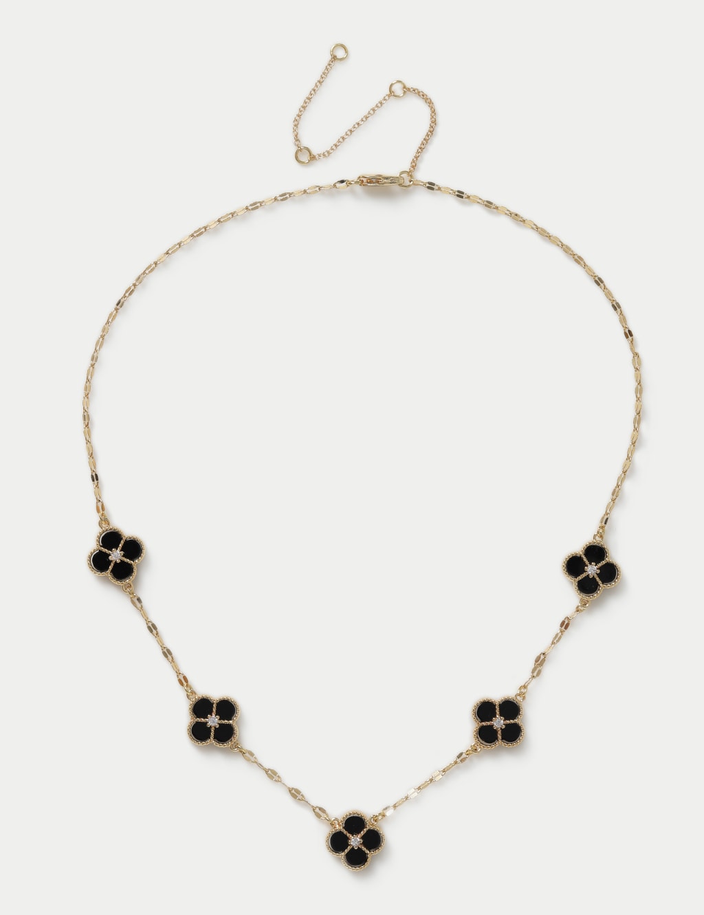 Black Multi Flower Necklace | Autograph | M&S