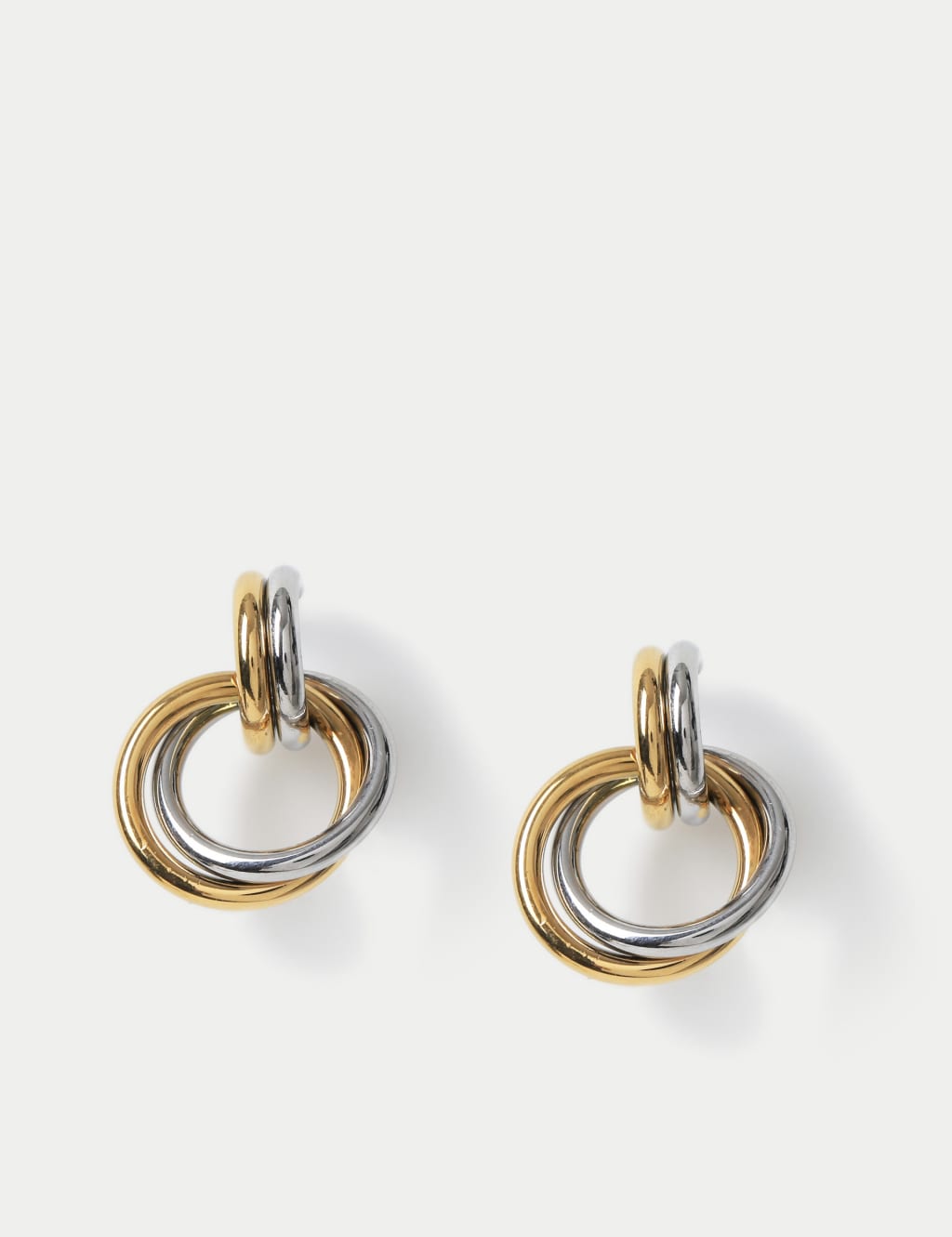 Stainless Steel Double Loop Hoops | Autograph | M&S