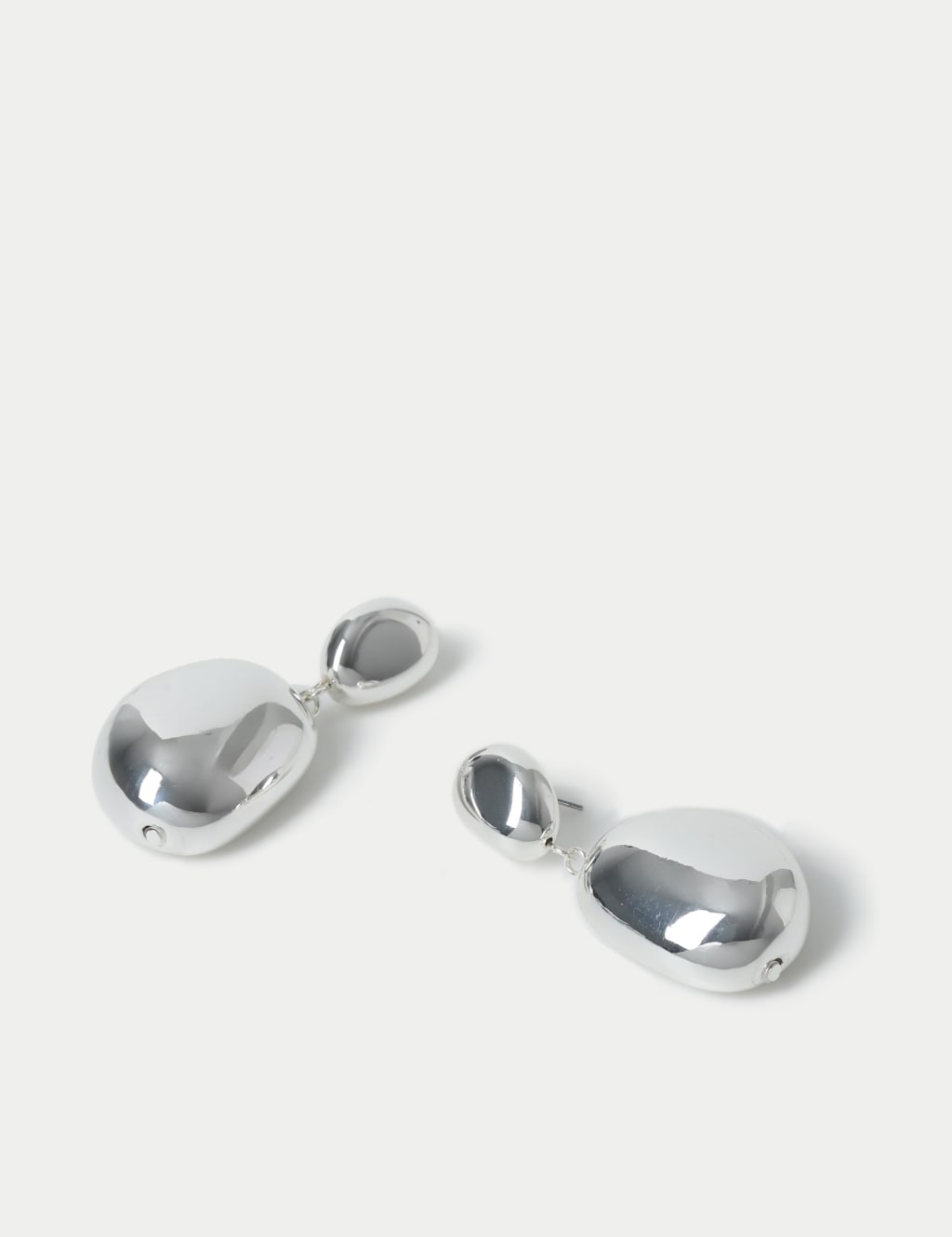 Silver Tone Pebble Drop Earrings | M&S Collection | M&S