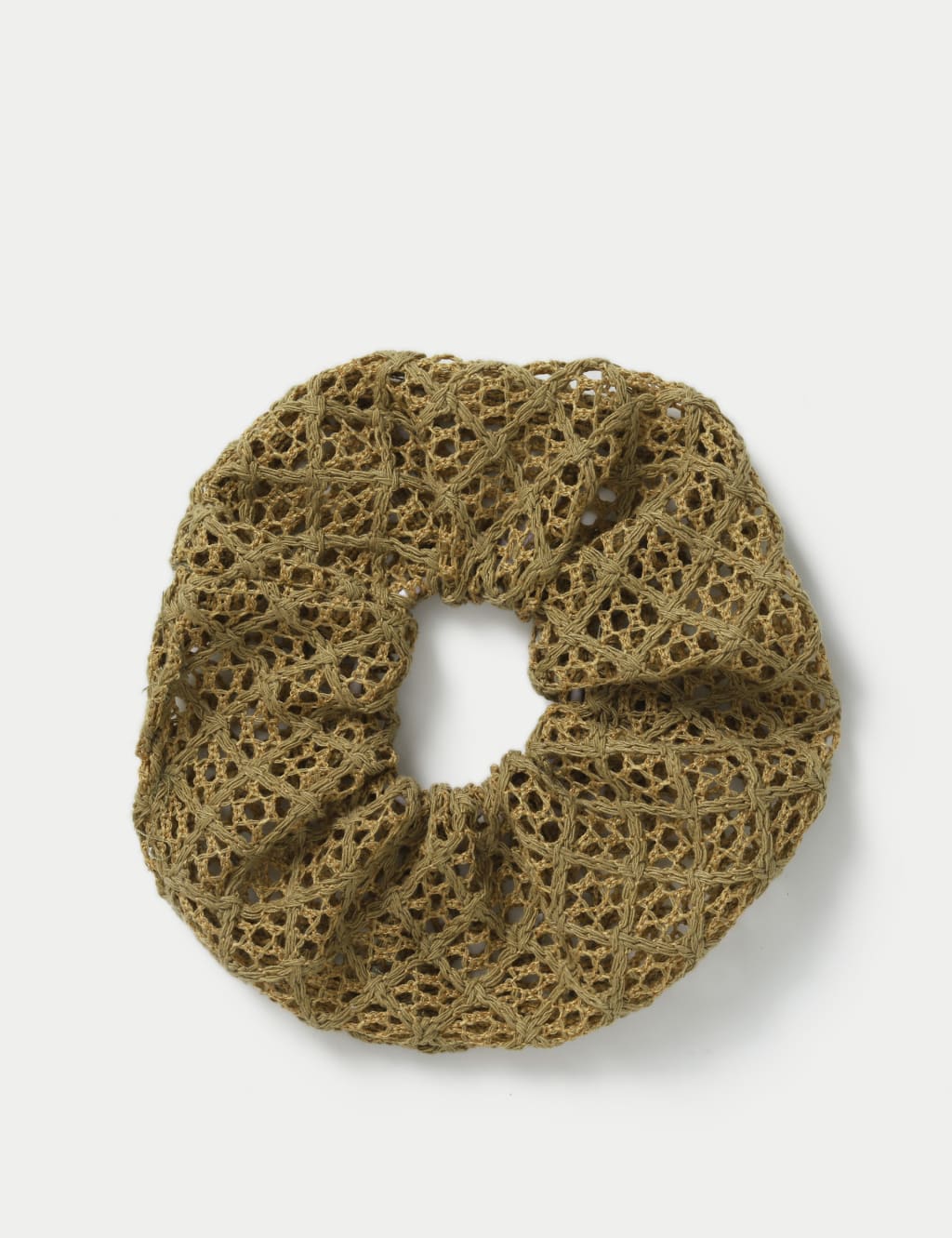 Chocolate Brown Crochet Scrunchie | M&S Collection | M&S
