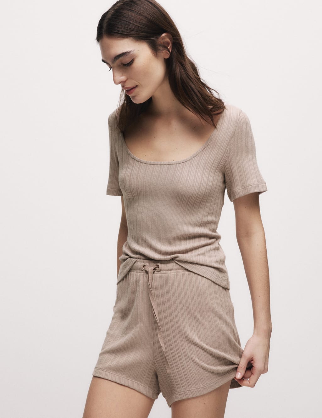 Ribbed Shortie Set | M&S Collection | M&S