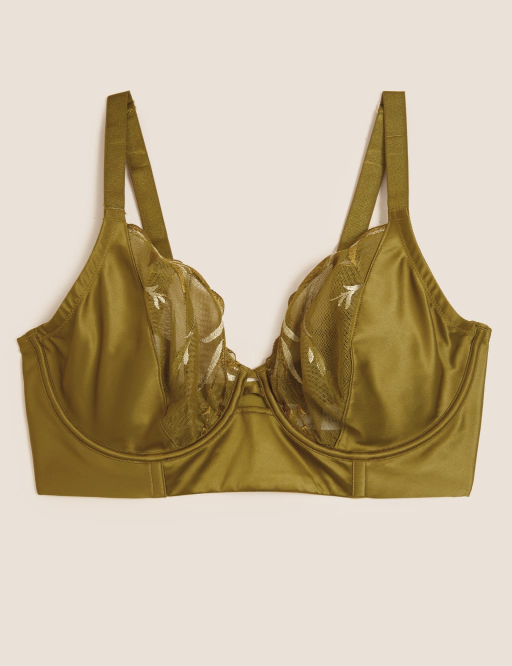 Amalfi Embroidery Wired Longline Bra F-H | Autograph | M&S IE