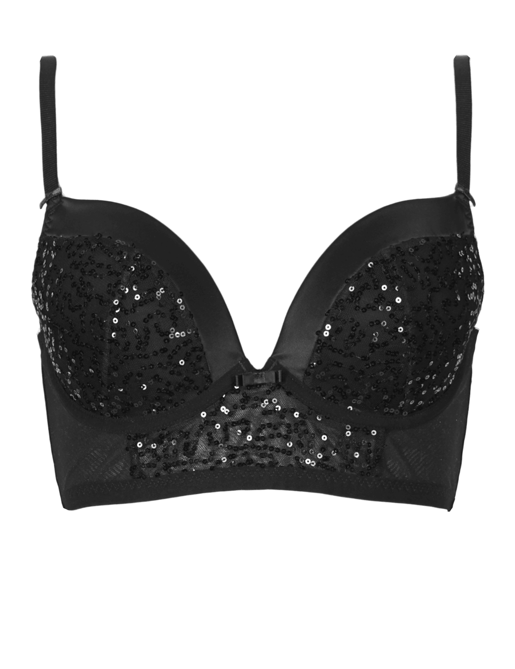 Sequin Embellished Plunge Longline Bra A-E | Limited Collection | M&S