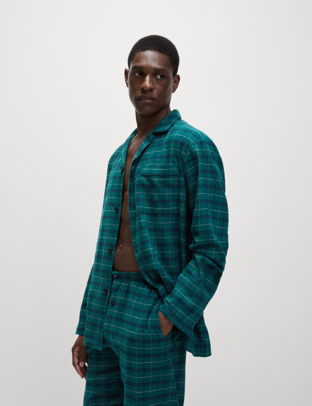 Brushed Cotton Checked Pyjama Set M S Collection M S IE